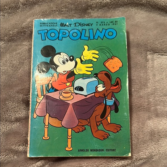 Other | Rare 1961 Topolino Comic Book With Mickey Mouse And Pluto ...